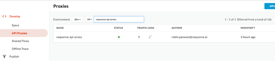 Apigee Integration Steps: Passive – Cequence Security